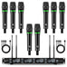 Bietrun 8-Channel Wireless Microphone System with 8 Rechargeable Mics